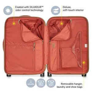 DELSEY PARIS Chatelet Air 2.0 Hardside 26" Checked Spinner Luggage - Chocolate Brown