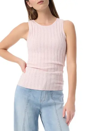 DO BY DEE OCLEPPO Dot Pointelle Stitch Sweater Tank