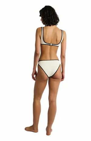 Onia Milly Bikini Bottom - Egret/black