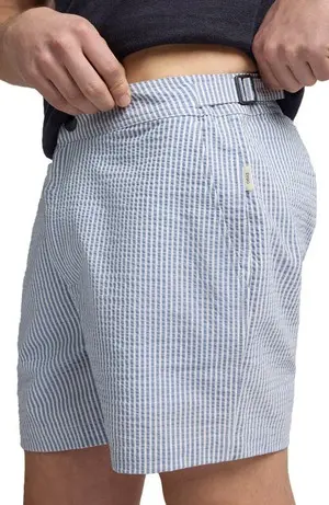 Onia Calder Buckle 5" Swim Trunk - Surf/white