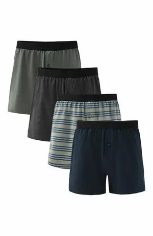 PACT Organic Cotton Everyday Knit Boxer 4-pack Riverway