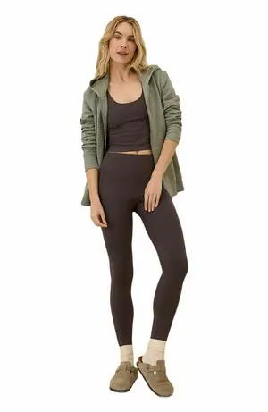 PACT On The Go-to Pocket Legging Made With Organic Cotton - Chocolate Heather