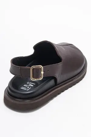 FOREVER & ALWAYS SHOES Laby Leather Clogs - Brown Leather