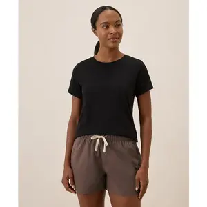 PACT Luxe Stretch Jersey Slim Tee - Black
