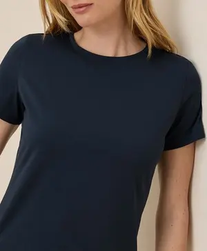 PACT Luxe Stretch Jersey Slim Tee - Midnight Blue