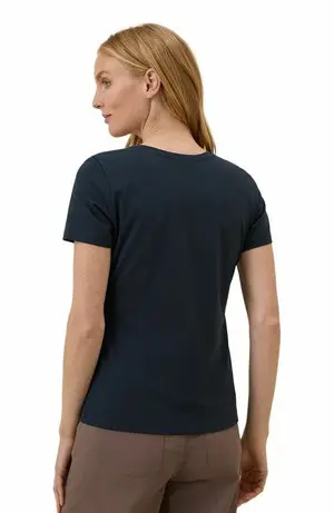 PACT Luxe Stretch Jersey Slim Tee - Midnight Blue