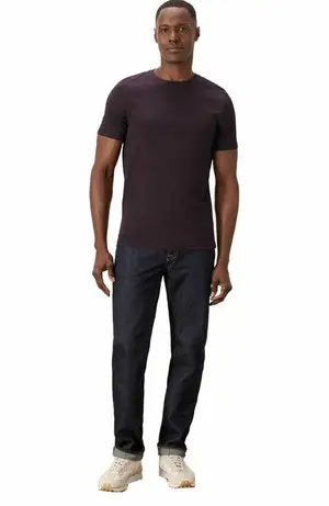 PACT Luxe Stretch Jersey Slim Crew Neck Tee Plum