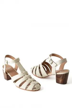 FORTRESS Golde Heeled Fisherman Sandal - Ivory