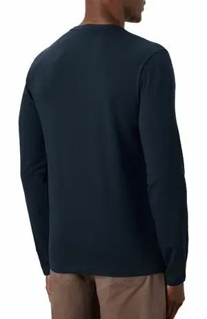 PACT Luxe Stretch Jersey Slim Long Sleeve Tee - Midnight Blue