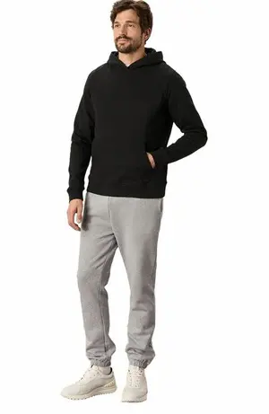 PACT Organic Cotton Cloud Brushed Fleece Pullover Hoodie - Black