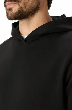PACT Organic Cotton Cloud Brushed Fleece Pullover Hoodie - Black