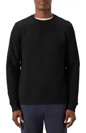 PACT Organic Cotton Cloud Brushed Fleece Crew Sweatshirt - Black