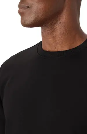PACT Organic Cotton Cloud Brushed Fleece Crew Sweatshirt - Black
