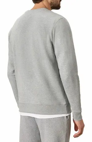 PACT Organic Cotton Cloud Brushed Fleece Crew Sweatshirt - Heather Grey