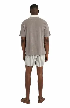 Onia Charles 4" Swim Trunk - Cinder/cream