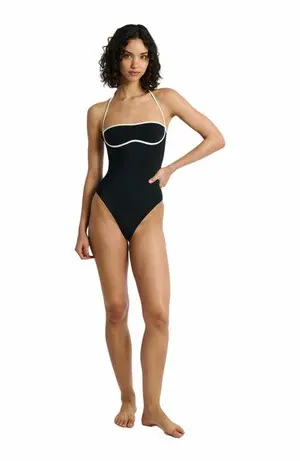 Onia Thea One-piece Swimsuit - Black/egret