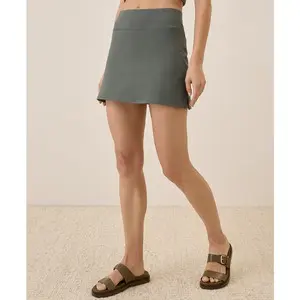 PACT Organic Cotton Pocket Skort - Castor Grey