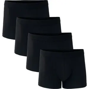 PACT Organic Cotton Everyday Trunk 4-pack - Black