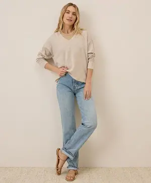 PACT Organic Cotton Classic Fine Knit Relaxed Sweater