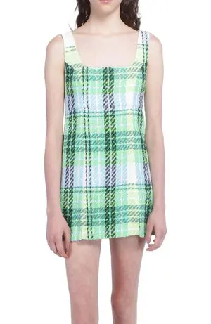 Anna Sui Capri Plaid Mini Dress