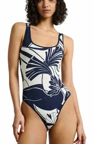 Onia Arya One-piece - Deep Navy/egret