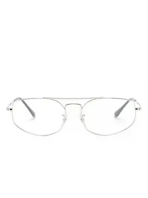 Ray-ban Square Frame Glasses - Silver