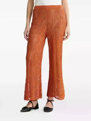 Liu Jo Crochet-knit Trousers - Orange