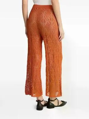 Liu Jo Crochet-knit Trousers - Orange