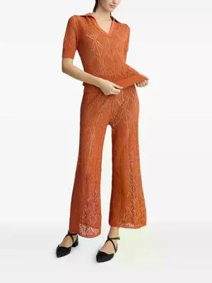 Liu Jo Crochet-knit Trousers - Orange
