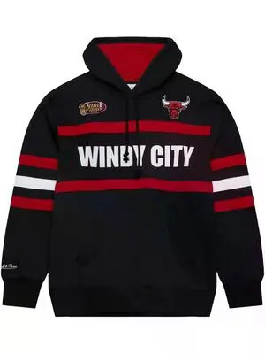 Mitchell & Ness Nba Vintage Logo Bulls Hoodie - Black