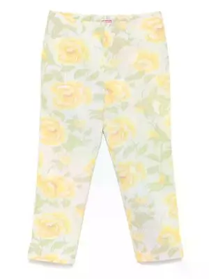 Kenzo Floral Print Trousers - Yellow