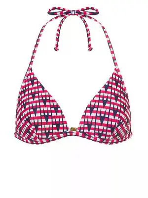 Moschino Print Bikini Top - Blue