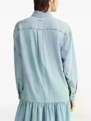 Liu Jo Lace-detail Denim Shirtdress