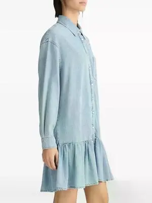 Liu Jo Lace-detail Denim Shirtdress