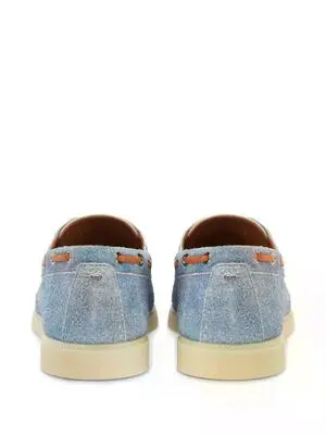 GIUSEPPE ZANOTTI Venice Denim Boat Shoes - Blue