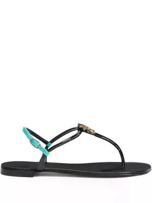 GIUSEPPE ZANOTTI Noussa Rhinestone Sandals - Black
