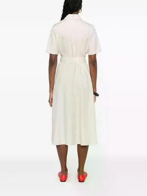 Woolrich Tied-waist Midi Shirt Dress - Neutrals