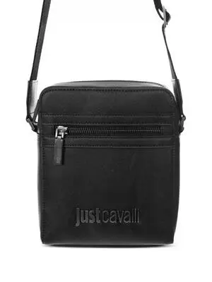 Just Cavalli Embossed Logo Shoulder Bag
