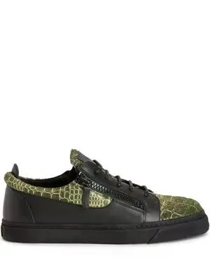 GIUSEPPE ZANOTTI Frankie Double-zip Low-top Sneakers - Black