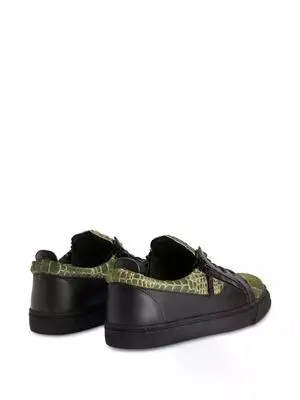 GIUSEPPE ZANOTTI Frankie Double-zip Low-top Sneakers - Black