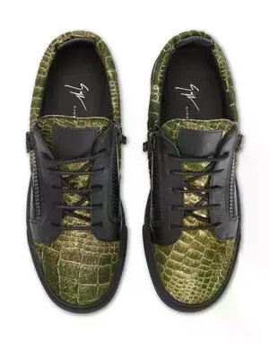 GIUSEPPE ZANOTTI Frankie Double-zip Low-top Sneakers - Black