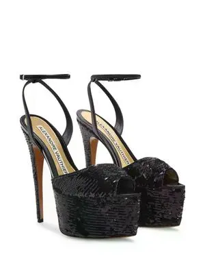 Alexandre Vauthier 160mm Sequinned Platform Sandals - Black