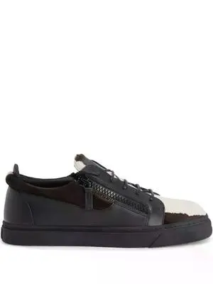 GIUSEPPE ZANOTTI Frankie Double-zip Low-top Sneakers - Black