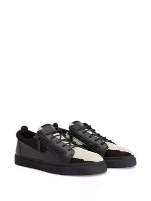 GIUSEPPE ZANOTTI Frankie Double-zip Low-top Sneakers - Black