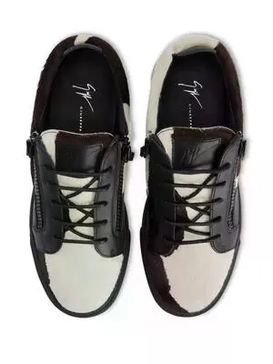 GIUSEPPE ZANOTTI Frankie Double-zip Low-top Sneakers - Black