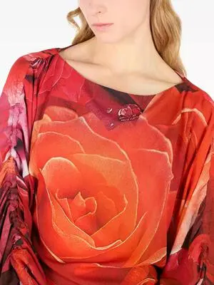 Roberto Cavalli Rose-print Blouse