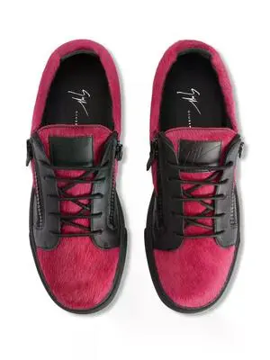 GIUSEPPE ZANOTTI Frankie Double-zip Low-top Sneakers - Pink