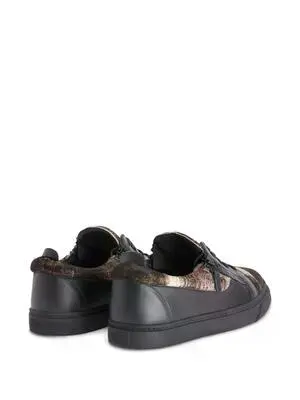 GIUSEPPE ZANOTTI Frankie Double-zip Low-top Sneakers - Black