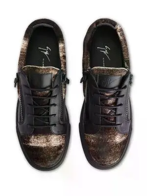 GIUSEPPE ZANOTTI Frankie Double-zip Low-top Sneakers - Black