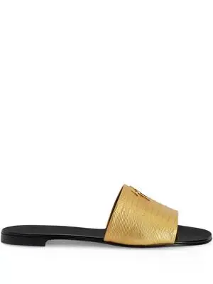 GIUSEPPE ZANOTTI Shirley Leather Sandals - Gold
